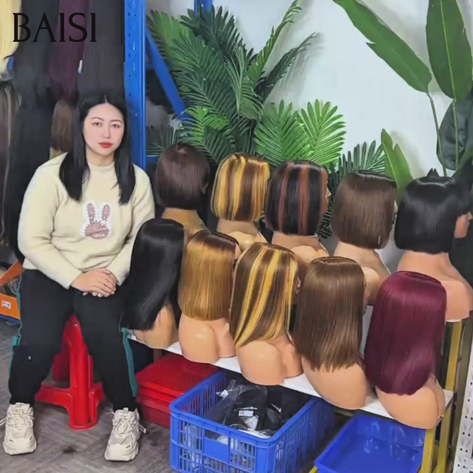 BAISI 1 bob vietnam hair 8 pouce 96€ promotion 100% Bonne Qualité 100% ...
