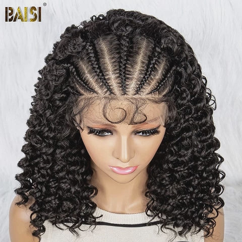 BAISI Petite natte frisé full lace avec baby hair synthétic hair ...