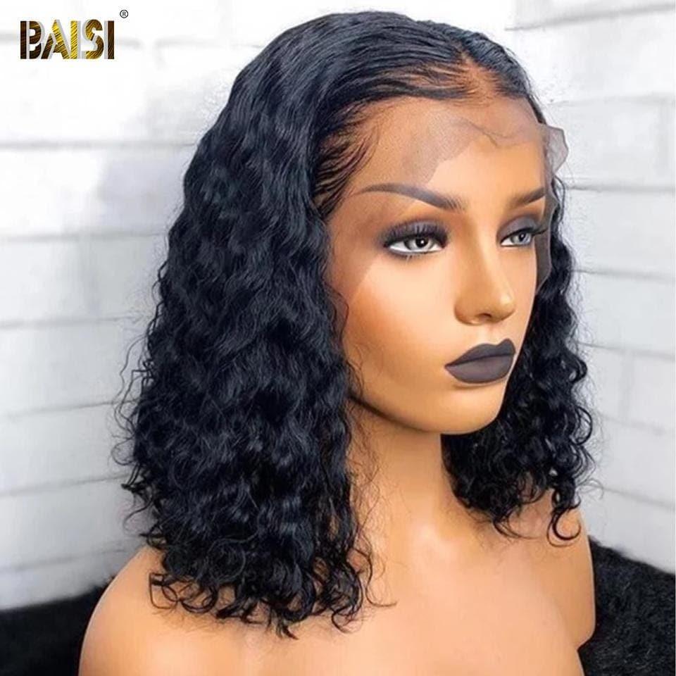 BAISI Bob Perruque Bouclée Deep Wave 100% Cheveux Humains – baisihairfr