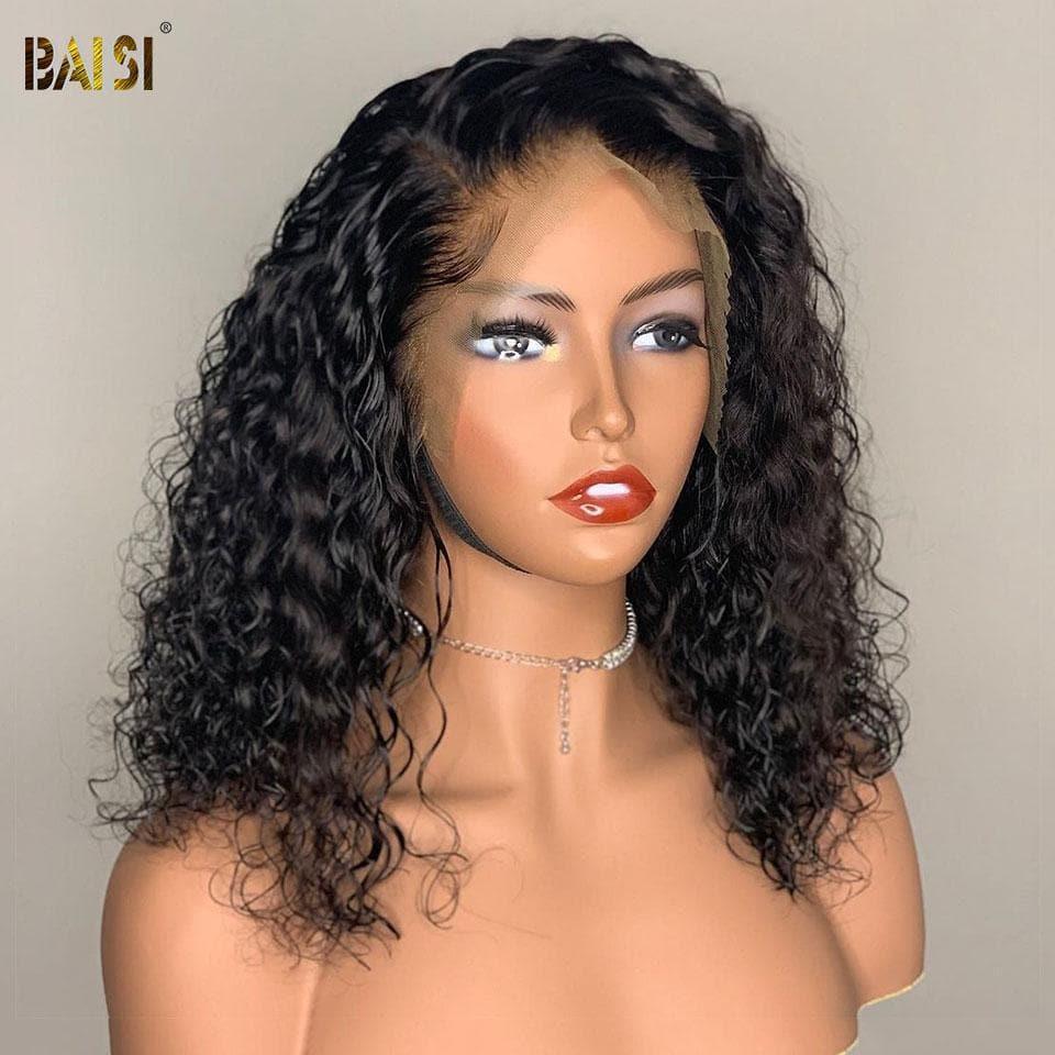 BAISI Bob Perruque Bouclée Water Wave 100% Cheveux Humains – baisihairfr